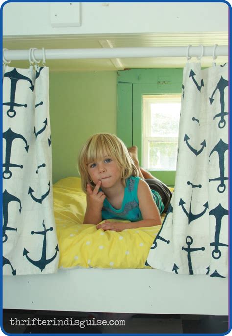 A Thrifter In Disguise Easy Sew Diy Bunk Bed Curtains