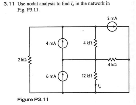solved 3 11 use nodal analysis to find io in the network in