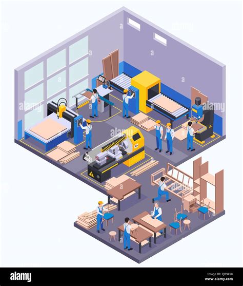 Factory Assembly Line Illustration Factory Assembly Line Illustration
