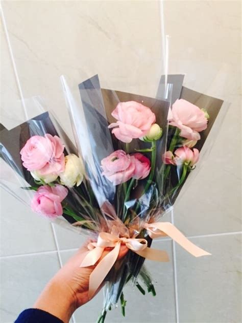 셀프 꽃다발 미니꽃다발 꽃한송이 포장방법 라넌큘러스 네이버 블로그