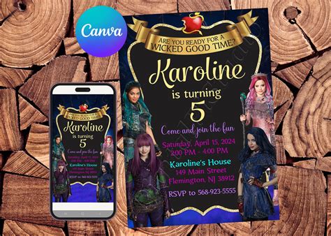 Descendants Invitations Printable