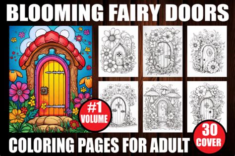 220 Blooming Fairy Doors Coloring Pages Graphic By KDP PRO CREATE