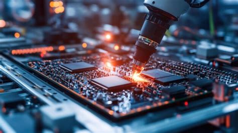 Automated Circuit Board Manufacturing Premium Ai Generated Image