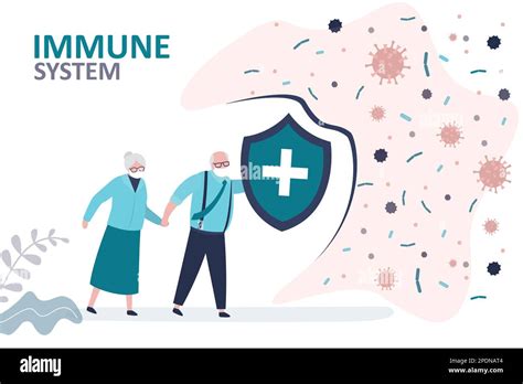 Old People With Shield Protect Immune System From Disease Elderly