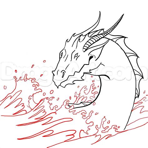 Water Dragon Drawing Free Download On ClipArtMag