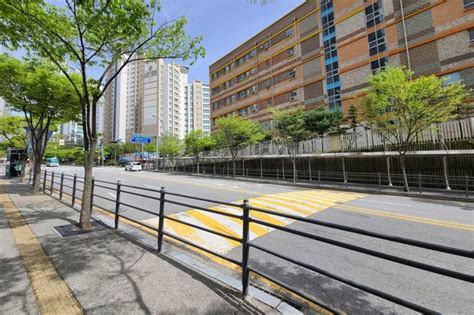 용인특례시 동백3동 어정중학교 통학로 보행자 안전 울타리 설치