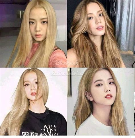 Blackpink Jisoo Blond Cabello Ondulado Y Rizado Cabello Ondulado
