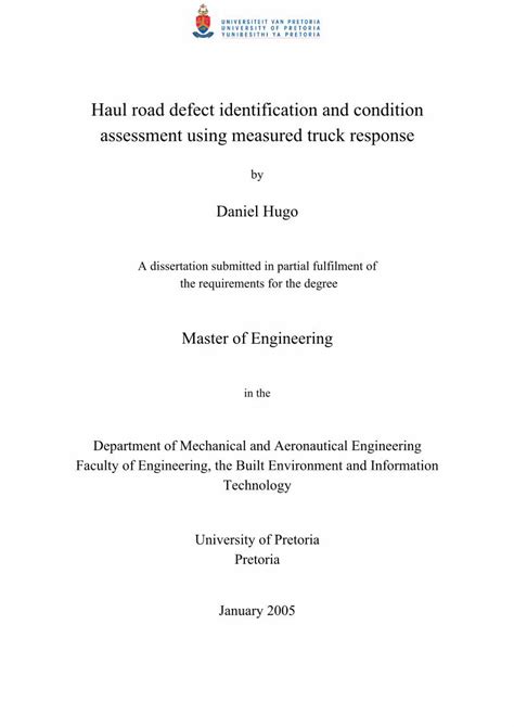 Pdf Haul Road Defect Identification And Condition Assessment Dokumen Tips