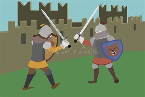 Fighting Knights Stock Illustrations 389 Fighting Knights Stock