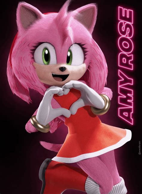 Safebooru 1girl 3d Amy Rose Black Background Boots Character Name