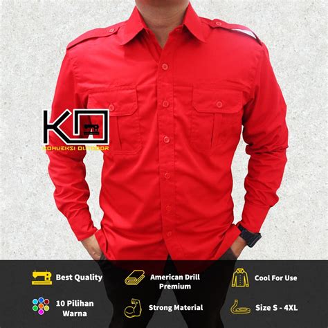 Jual BAJU KEMEJA PDL OUTDOOR INDOOR LENGAN PANJANG Seragam Kerja Kantor Group Kemeja Lapangan
