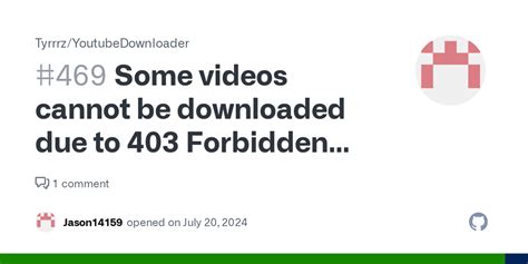Some Videos Cannot Be Downloaded Due To 403 Forbidden Error · Issue 469 · Tyrrrz