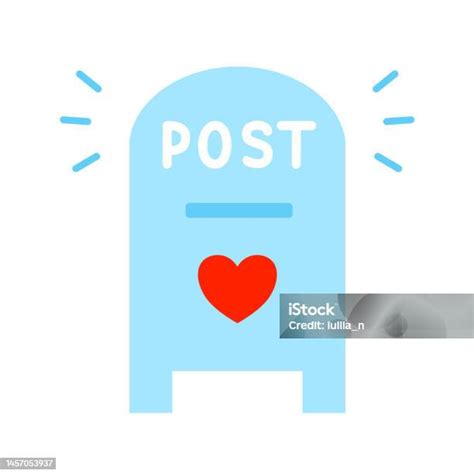 하트 기호 또는 사랑 메일 우체통 발렌타인 데이에 대 한 디자인 요소 벡터 고전 양식에 대한 스톡 벡터 아트 및 기타 이미지
