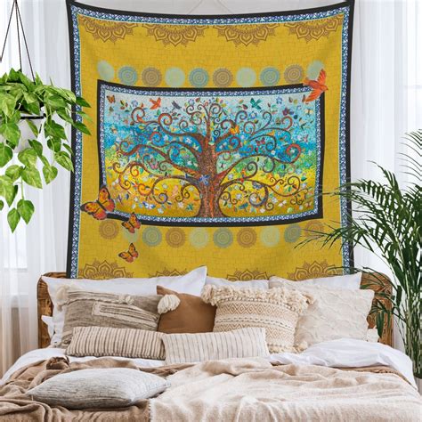 Tree Of Life Tapestry Tree Of Life Wall Hanging Spiritual Room Decor Spiritual Tapestries