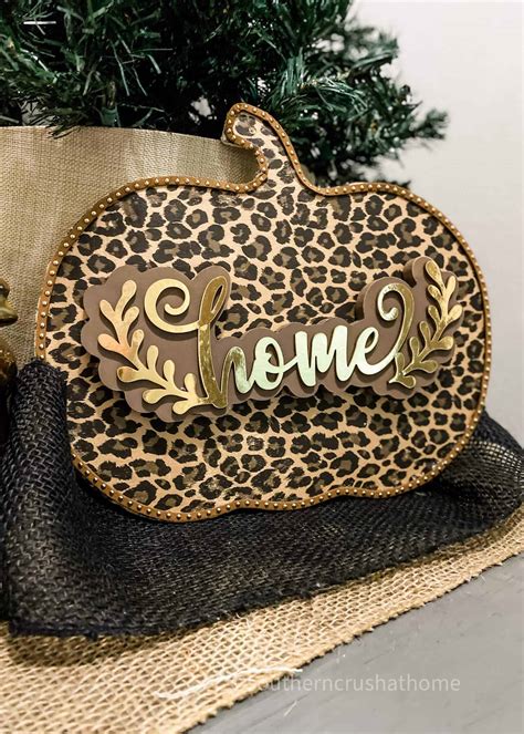 Leopard Pumpkin Decor Using Foil Southern Crush At Home