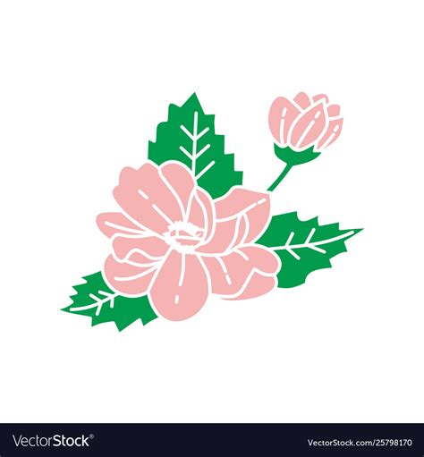 Flower Leaf Design Template Royalty Free Vector Image