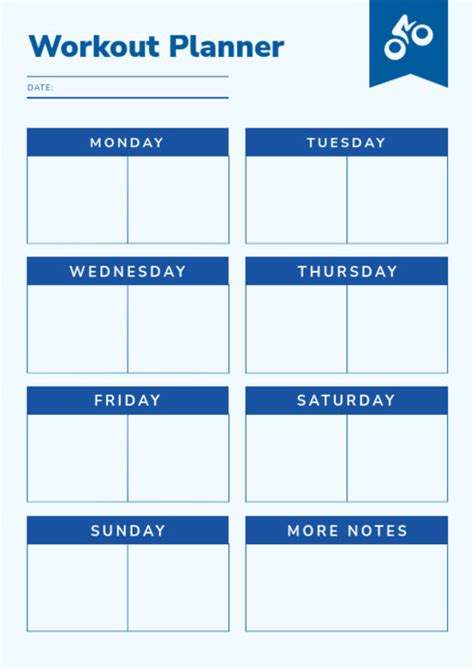 Placeit Workout Planner Design Creator With A Simple Layout