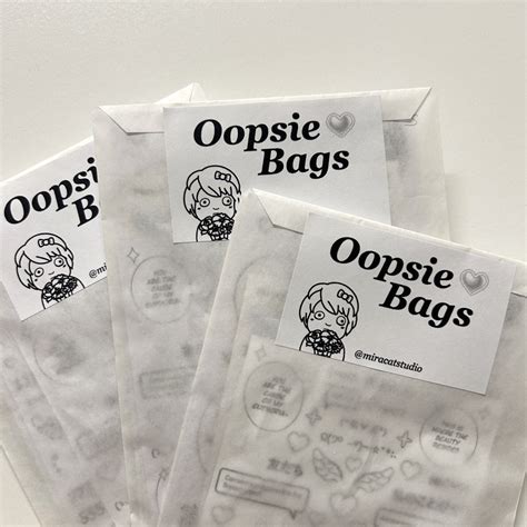 Oopsie Bags B Grade Sticker Sheets Packs Discounted Oops Sticker Pack