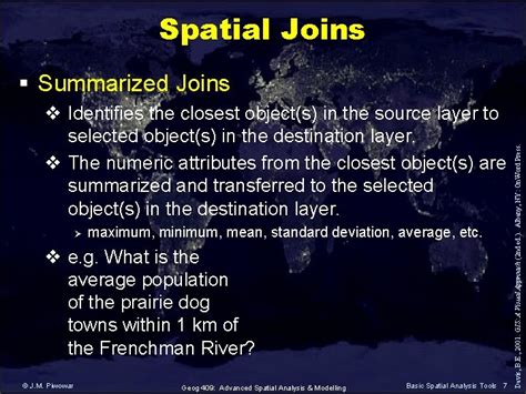 Basic Spatial Analysis Tools Queries Spatial Joins Map
