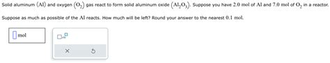 Solved Solid Aluminum Al ﻿and Oxygen O2 ﻿gas React To