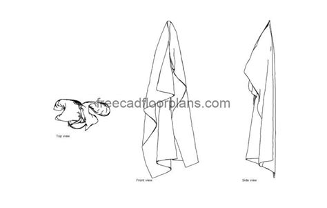 Hanging Towel Autocad Block Planelevation Free Cad Floor Plans