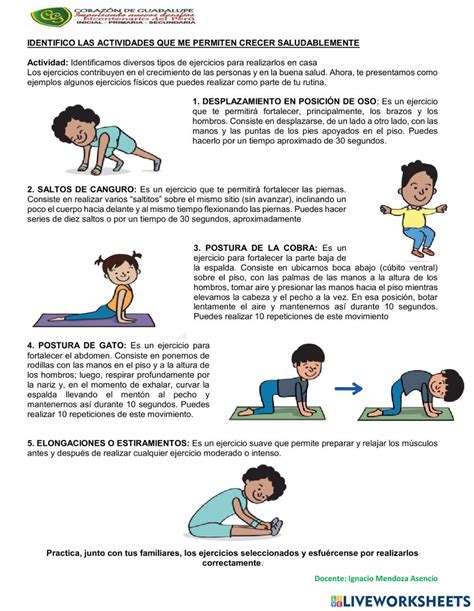 Actividad Interactiva De Hábitos Saludables Para Primaria Puedes Hacer