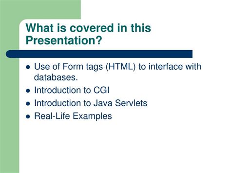Ppt Html Interfacing With Databases Powerpoint Presentation Free Download Id5062154