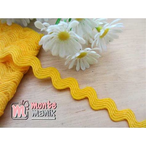 Jual Renda Ricrac Biku Biku Kuning Tua Rln 015 Shopee Indonesia