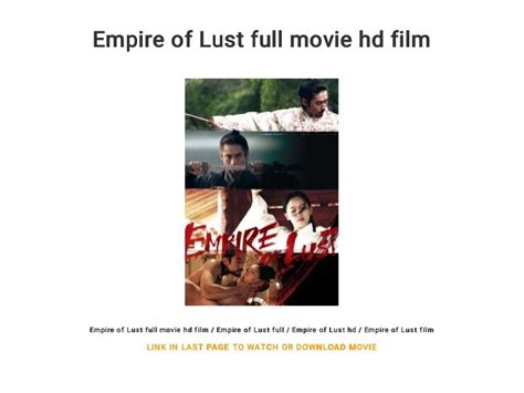 Empire Of Lust Full Movie Hd Film