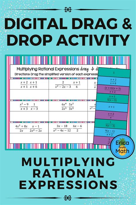 Multiplying Rational Expressions Digital Activity Drag And Drop Rational Expressions