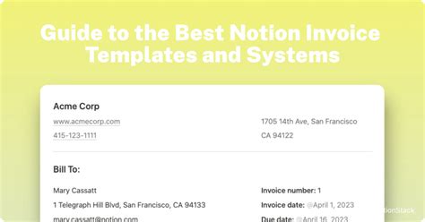 Guide To The Best Notion Invoice Templates And Apps