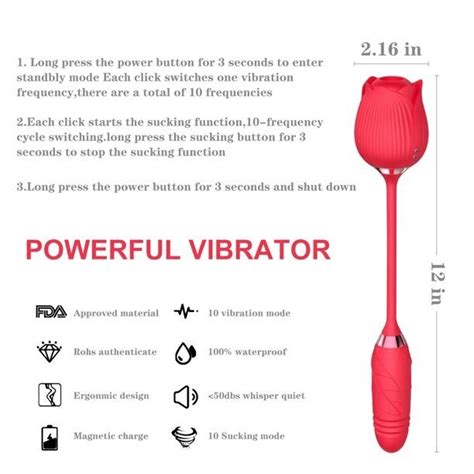 Rose Sex Toy 2 In 1 Tulip Vibrator Banana Cleaner