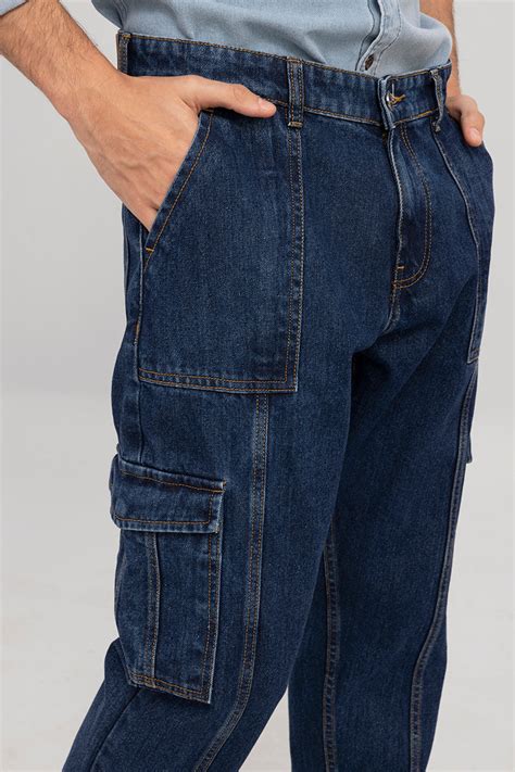 Buy Mens Hip Hop Blue Baggy Cargo Jeans Online Snitch
