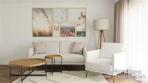 Blender客厅三维场景建模渲染教程 Udemy 3d Visualization With Blender Living Room