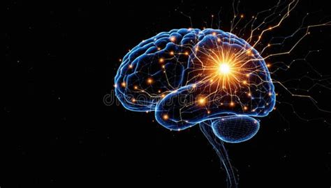Illuminated Mind: a 3D Render of the Brain S Neural Network Stock Illustration - Illustration of ...