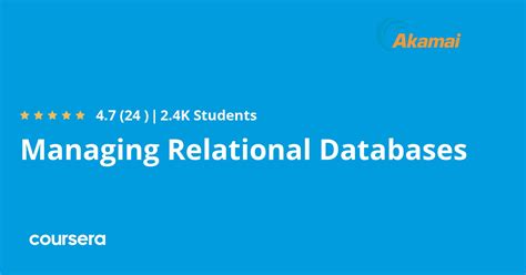 Managing Relational Databases Coursera
