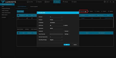 Nvr Adding Ip Cameras To Nvr Luminys Wiki