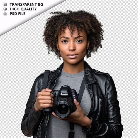 Premium Psd Black Woman Marketing Professional On White Background Wh