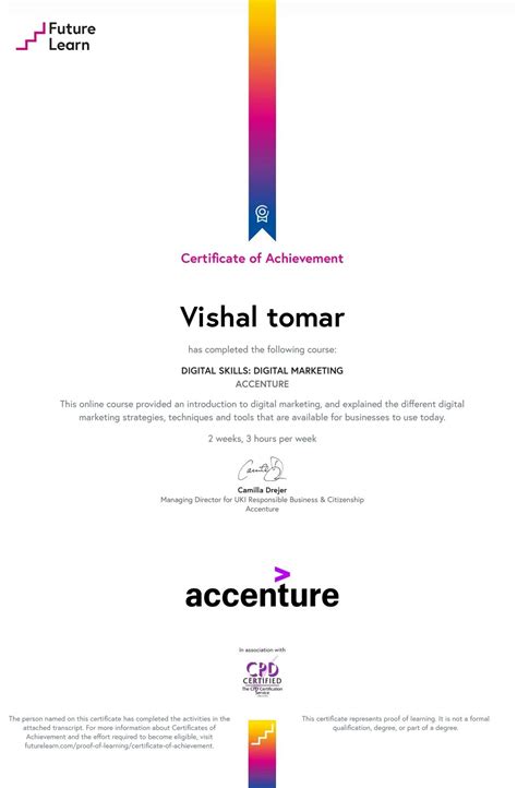 Digitalmarketing Accenturecertification Careergrowth Marketinginnovation Vishal Tomar