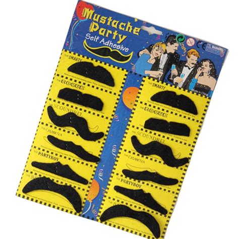 2018 Fake Moustache Self Adhesive Mustache Fancy Dress Party Fun Rogue
