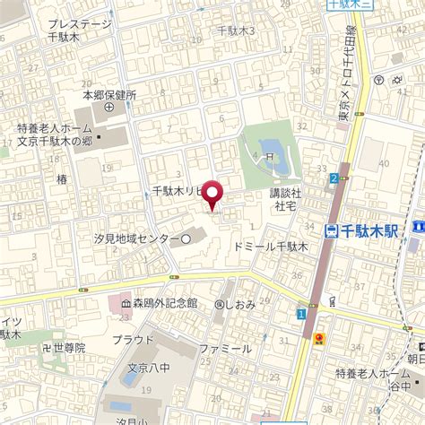 東京都文京区千駄木3－1－1 の地図 Mapfan