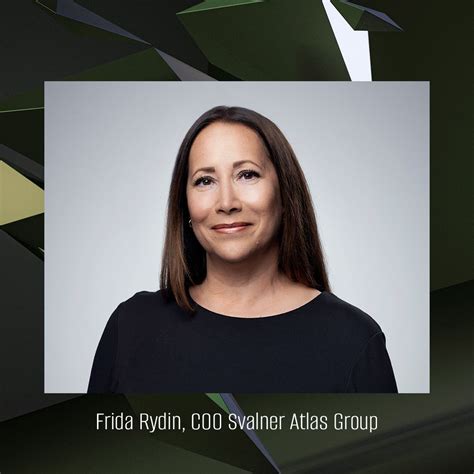 Frida Rydin Appointed Group Coo At Svalner Atlas Svalner Atlas Group Posted On The Topic