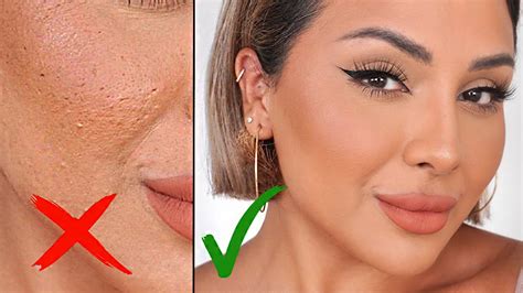 How To Make Makeup Look Smooth On Textured Skin Nina Ubhi Youtube