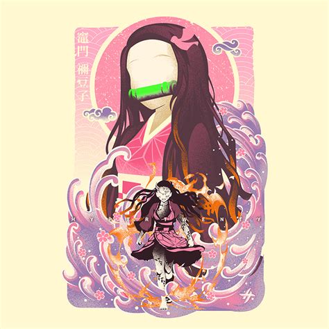 Design Great Wave Nezuko By Chrisdalida