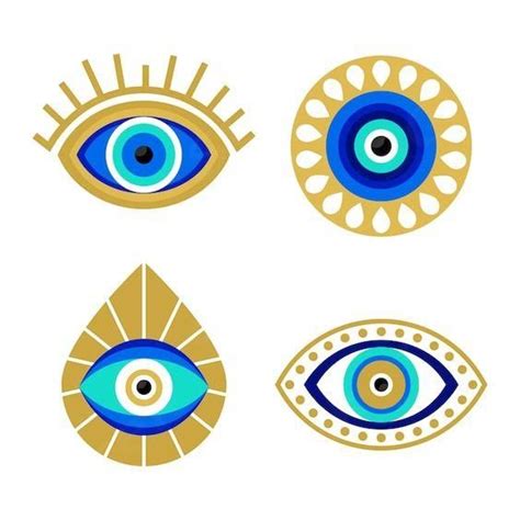 Free Vector Evil Eye Symbol Set Art De Mauvais œil Lart De La