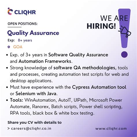 Cliqhr Recruitment Services On Linkedin Hiring Qualityassurance Qa Softwaretesting Testing