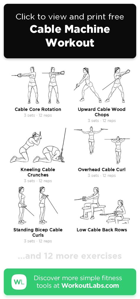 Cable Machine Workout · Free Workout By Workoutlabs Fit Cable Machine