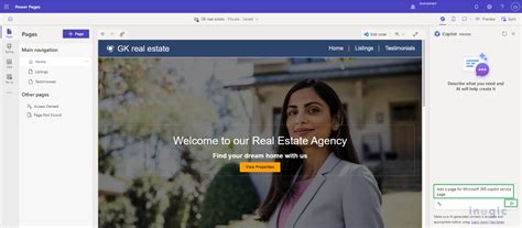 create a website using copilot in power pages microsoft dynamics 365