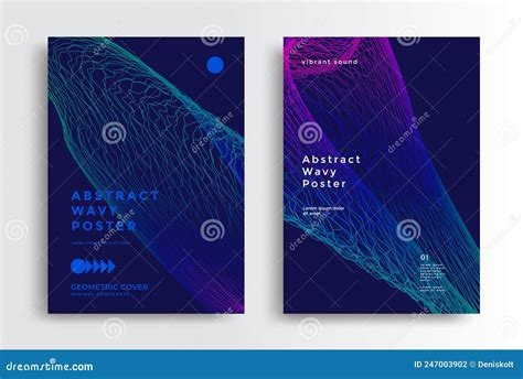 Wave Of Flowing Particles Abstract Vector Background Smooth Curvy