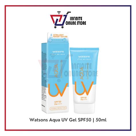 Watsons Aqua UV Sun Protection Gel SPF50 PA++++ (50ml) | Shopee Malaysia
